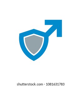 Shield Man Logo Icon Design Stock Vector (Royalty Free) 1081631783 ...