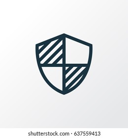 Shield Outline Symbol Premium Quality Isolated Stock Vector (Royalty ...