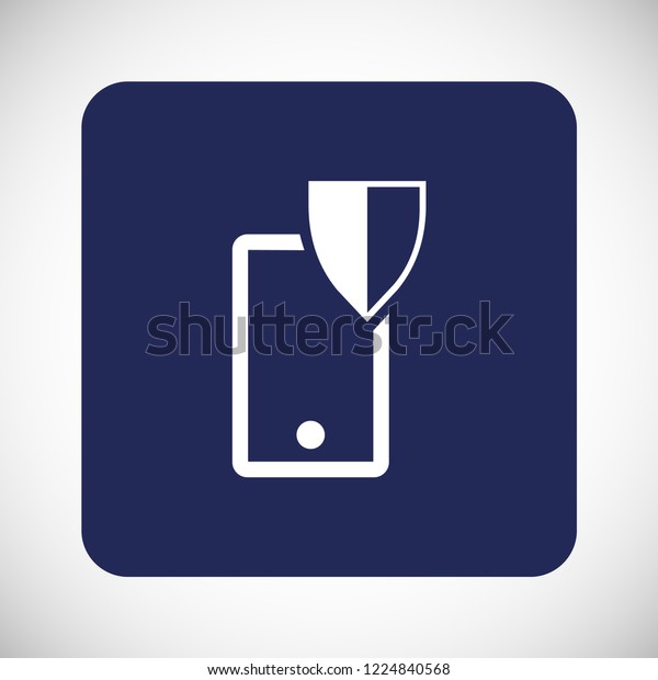 Shield Phone Vector Icon 10 Eps Stock Vector (Royalty Free) 1224840568 ...