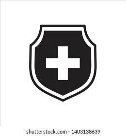 Shield Vector Flat Design Iconic Stock Vector (Royalty Free) 1764280079 ...