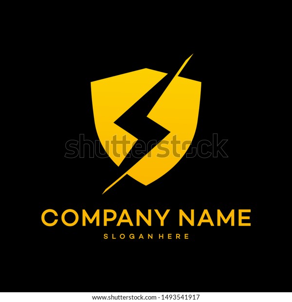 Shield Power Logo Design Vector Template Stock Vector (Royalty Free ...