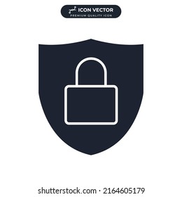 Shield Protected Icon Symbol Template Graphic Stock Vector (Royalty ...