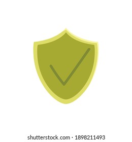 Shield Protection Check Mark Icon White Stock Vector (Royalty Free ...