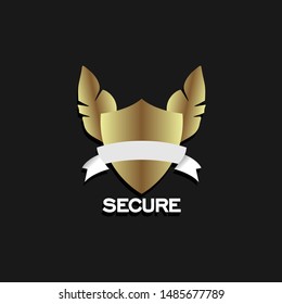 Shield Protection Illustration Safety Logo Icon Stock Vector (Royalty ...