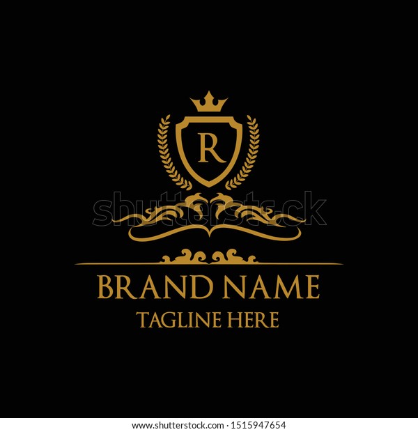 Shield Royal Brand Name Logo Stock Vector (Royalty Free) 1515947654