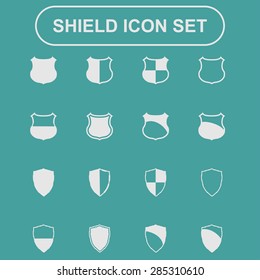 Shield Safe Defence Icon Set Stock Vector (Royalty Free) 285310610 ...