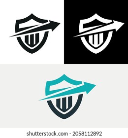 Shield Security Arrow Business Logo Stock Vector (Royalty Free ...