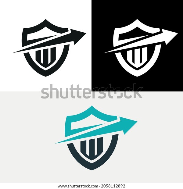 Shield Security Arrow Business Logo Stock Vector (Royalty Free ...