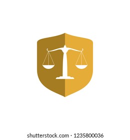 Shield Security Protection Scale Justice Icon Stock Vector (Royalty ...