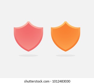 Shield Set Pastel Colors Vector Illustration Stock Vector (Royalty Free ...