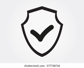 Shield Tick Icon Vector Illustration Eps10 Stock Vector (Royalty Free ...