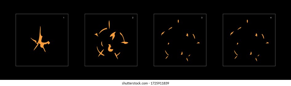 Shine Dust Effect Dust Explosion Animation Stock Vector (Royalty Free ...