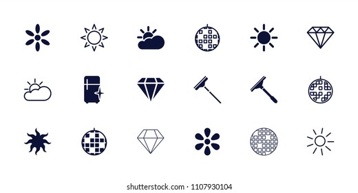 Shine Icon Collection 18 Shine Filled Stock Vector (Royalty Free ...