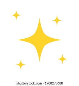 Shine Icon Gold Sparkling Symbol Isolated: เวกเตอร์สต็อก (ปลอดค่า ...