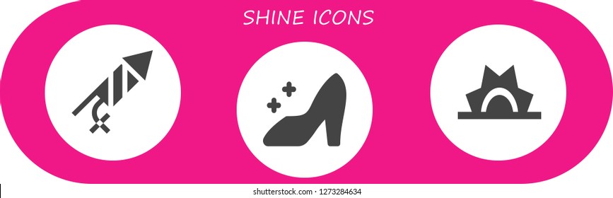 Shine Icon Set 3 Filled Shine Stock Vector (Royalty Free) 1273284634 ...