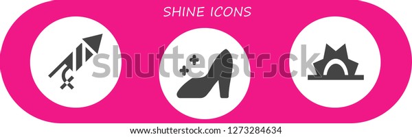 Shine Icon Set 3 Filled Shine Stock Vector (Royalty Free) 1273284634 ...