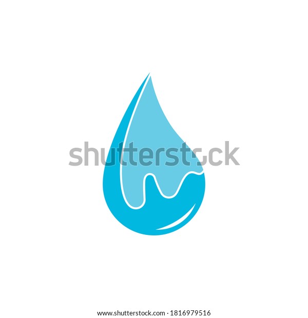 Shine Water Drop Simple Curves Design Stock Vector (Royalty Free ...