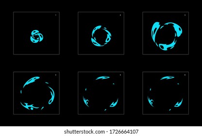 Shine Water Effect Water Explosion Animation Stock Vector (Royalty Free ...