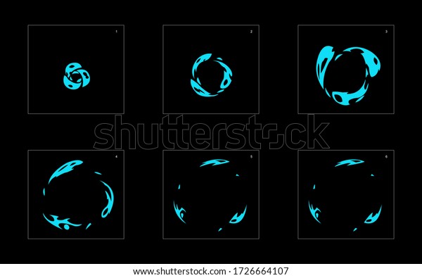 Shine Water Effect Water Explosion Animation Stock Vector (Royalty Free ...