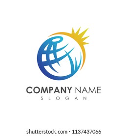 Shine World Logo Earth Sun Logo Stock Vector (Royalty Free) 1137437066 ...