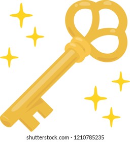 Shining Antique Key Stock Vector (Royalty Free) 1210785235 | Shutterstock