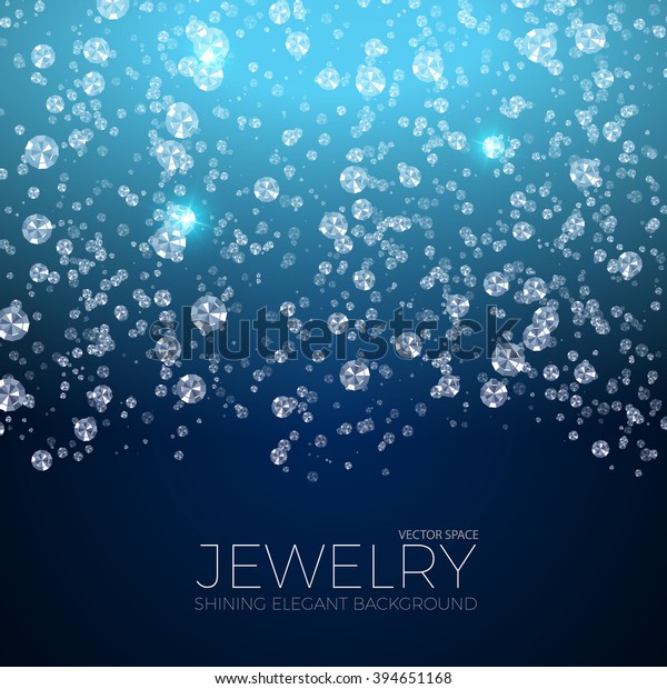 Shining Background Jewelry Design Falling Gems Stock Vector (Royalty ...