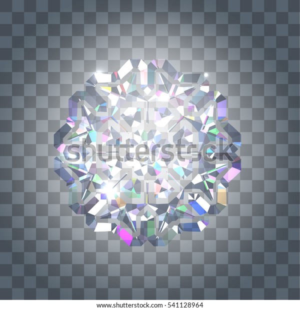 Shining Diamond On Transparent Background Stock Vector (Royalty Free ...