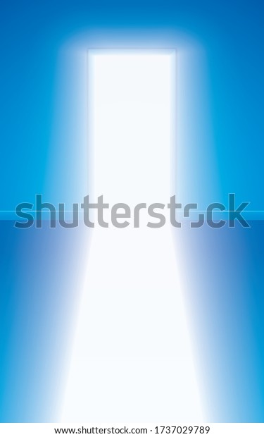 Shining Door Vector Illustration Bright Light Stock Vector (Royalty ...