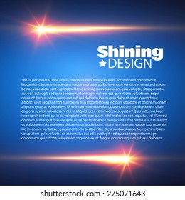 Shining Element Banner Power Design Vector Stock Vector (Royalty Free ...