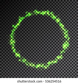 Shining Green Circle Frame Little Particles Stock Vector (Royalty Free) 536254516 | Shutterstock
