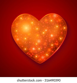 Shining Heart Vector Illustration Stock Vector (Royalty Free) 316490390 ...