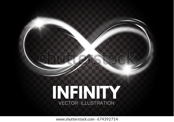 Shining Infinity Symbol Transparent Sign Vector Stock Vector (Royalty ...