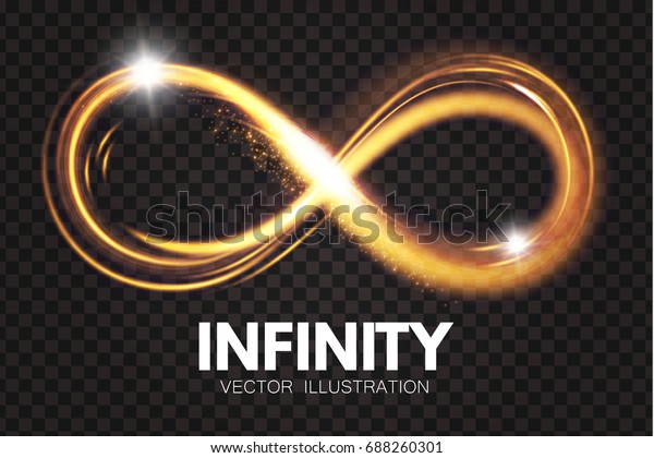 Símbolo Infinito Brilhante. Sinal transparente. Ilustração: vetor stock ...