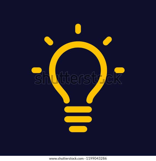 Shining Light Bulb Lamp Pictogram Representation Stock Vector (Royalty ...