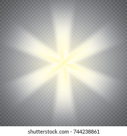 Shining Lights Isolated On Transparent Background Stock Vector (Royalty ...