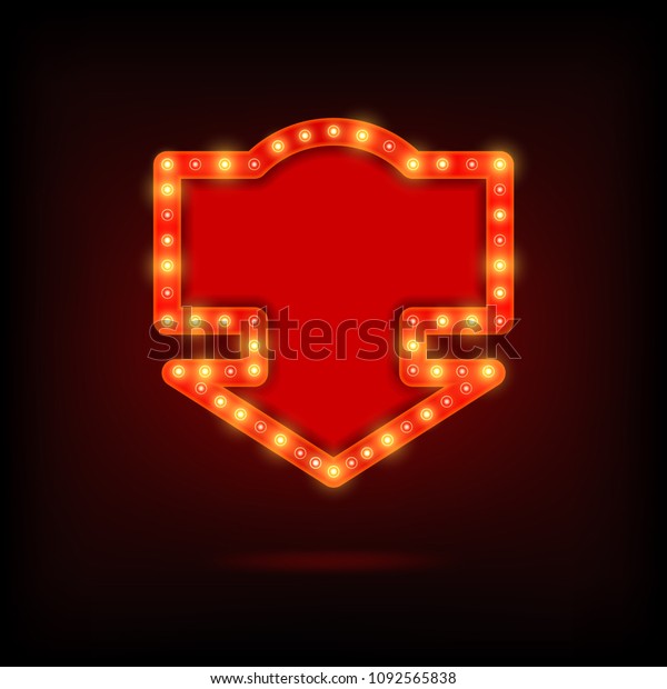 Shining Retro Sign Vector Illustration Stock Vector (Royalty Free ...