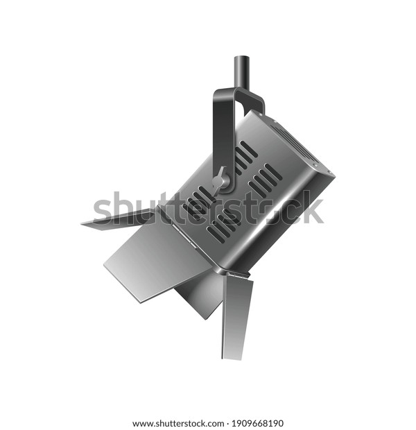 Shining Stage Spotlight Side View On Stock Vector (Royalty Free ...