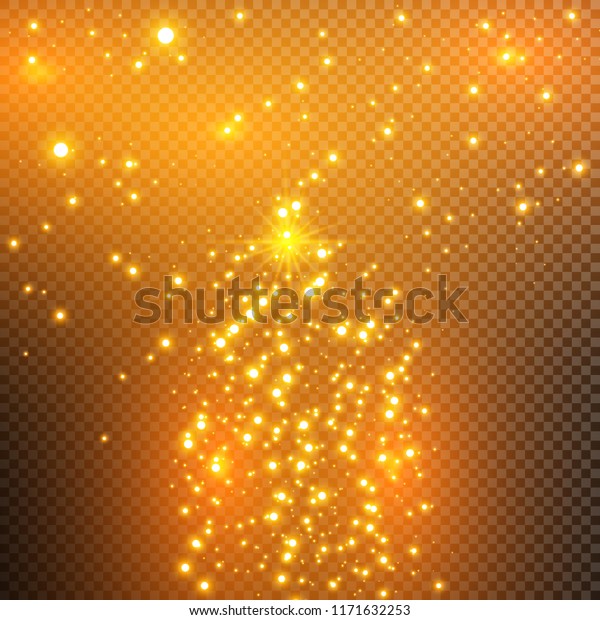 Shining Stars On Transparent Background Shiny Stock Vector (Royalty ...