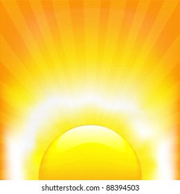 Shining Sun Vector Illustration Stock Vector (Royalty Free) 88394503 ...