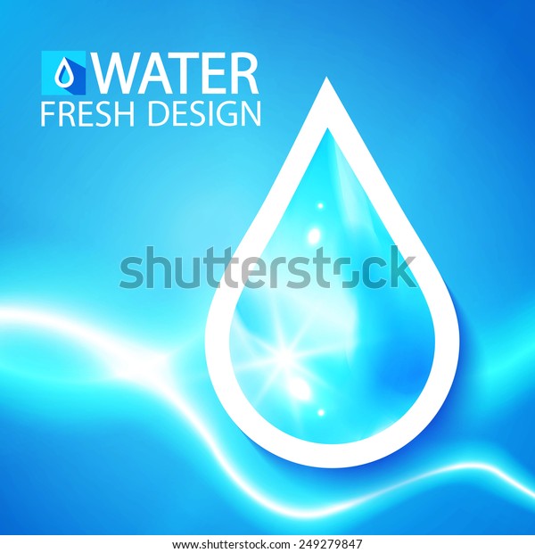 Shining Water Drop Wave Banner Vector Stock Vector (Royalty Free ...
