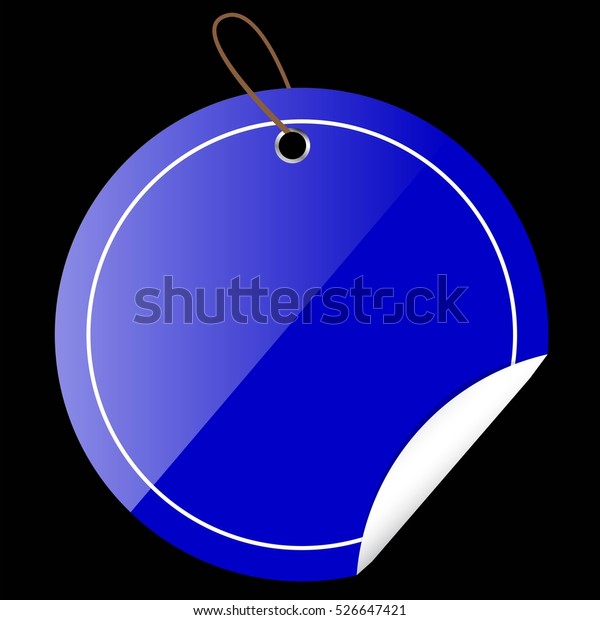 Shinning Blue Circle Tag Label Curl Stock Vector (Royalty Free ...