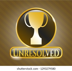 Shiny Badge Trophy Icon Unresolved Text Stock Vector (Royalty Free ...