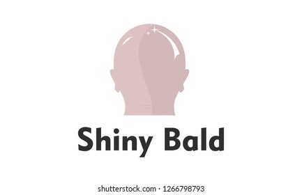 Shiny Bald Head Logo Stock Vector (Royalty Free) 1266798793 | Shutterstock