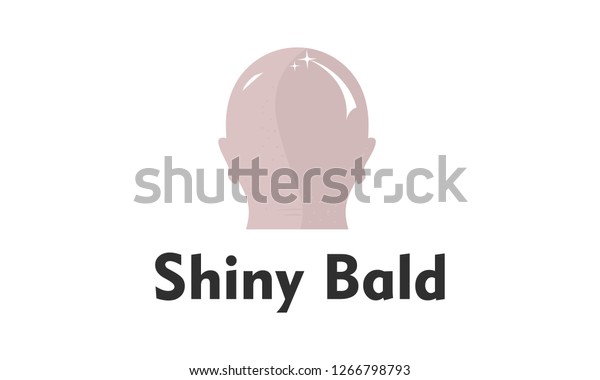 Shiny Bald Head Logo Stock Vector (Royalty Free) 1266798793 | Shutterstock