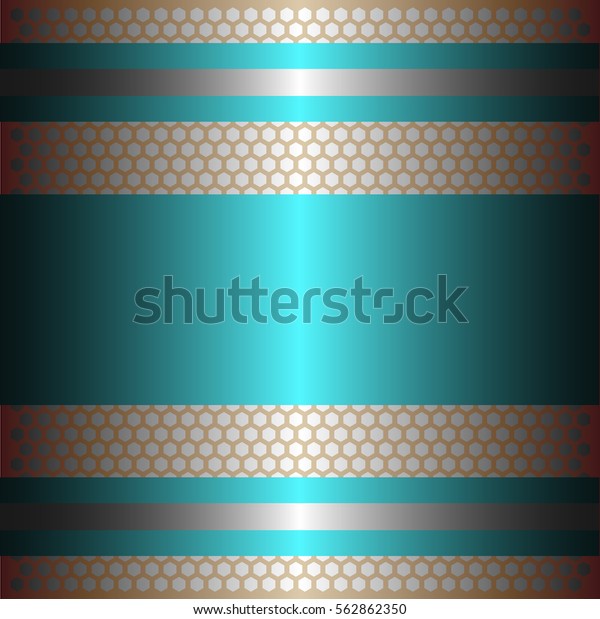 Shiny Blue Metal Silver Background Glossy Stock Vector (Royalty Free ...