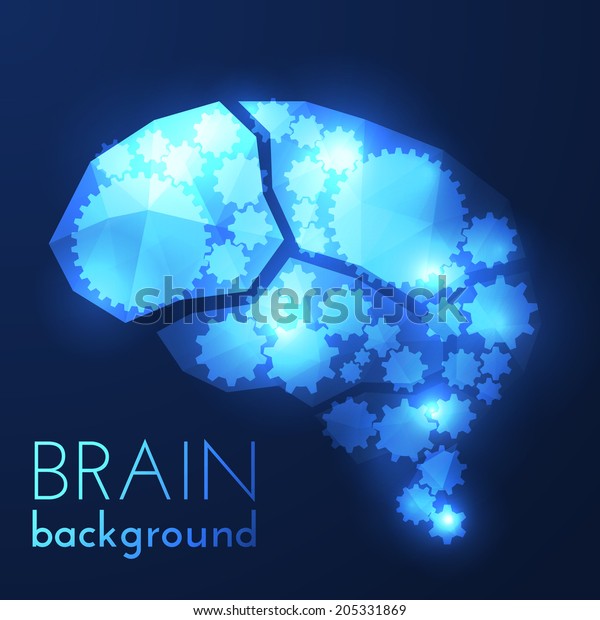 Shiny Brain Background Vector Eps10 Stock Vector (Royalty Free ...