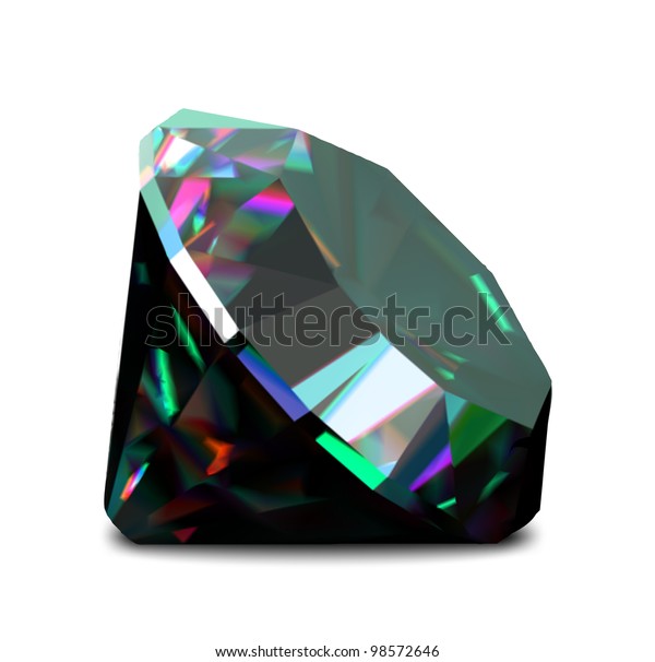Shiny Bright Diamond On White Background Stock Vector (Royalty Free ...