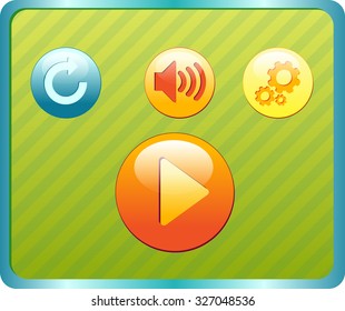 Shiny Buttons Set Glossy Ui Icons Stock Vector (Royalty Free) 327048536 ...