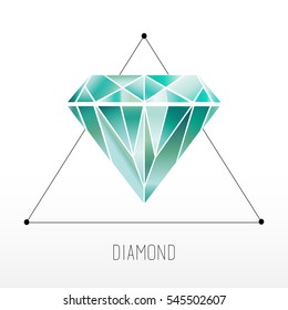 Shiny Diamond Illustration Stock Vector (Royalty Free) 545502607 ...