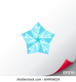 Shiny Diamond Star Vector Icon Stock Vector (Royalty Free) 604904024 ...